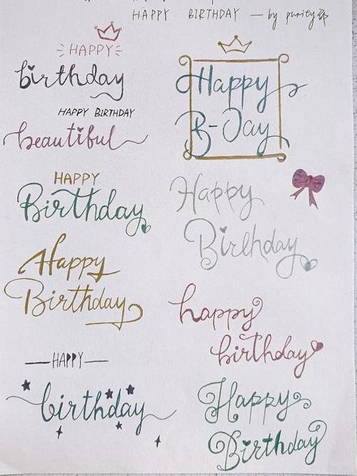 happy birthday 特殊字体图标