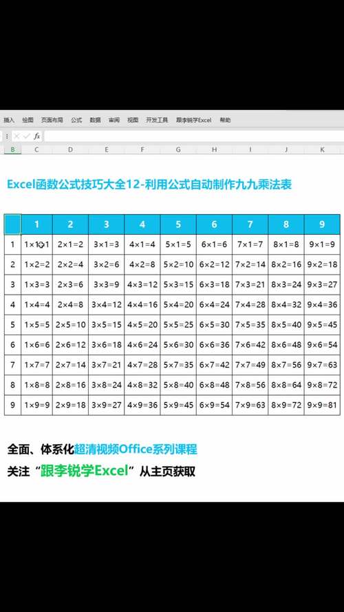 表格公式乘法自动生成截图