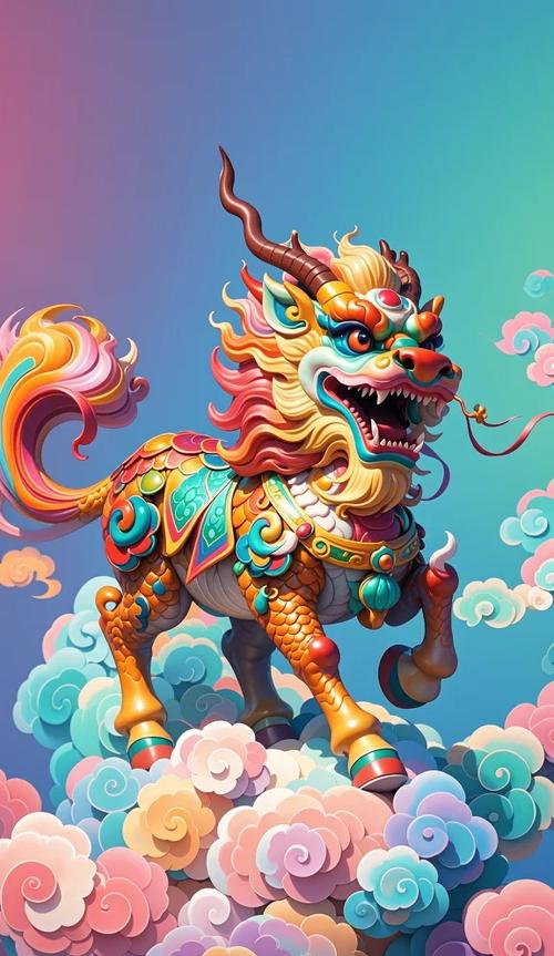 七彩麒麟图标