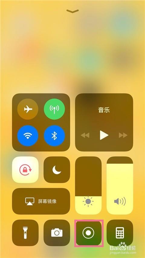 iphonex怎么设置录屏功能图标