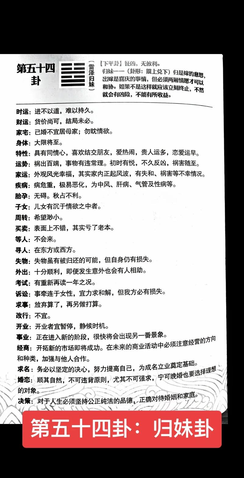 第三者占到归妹卦图标