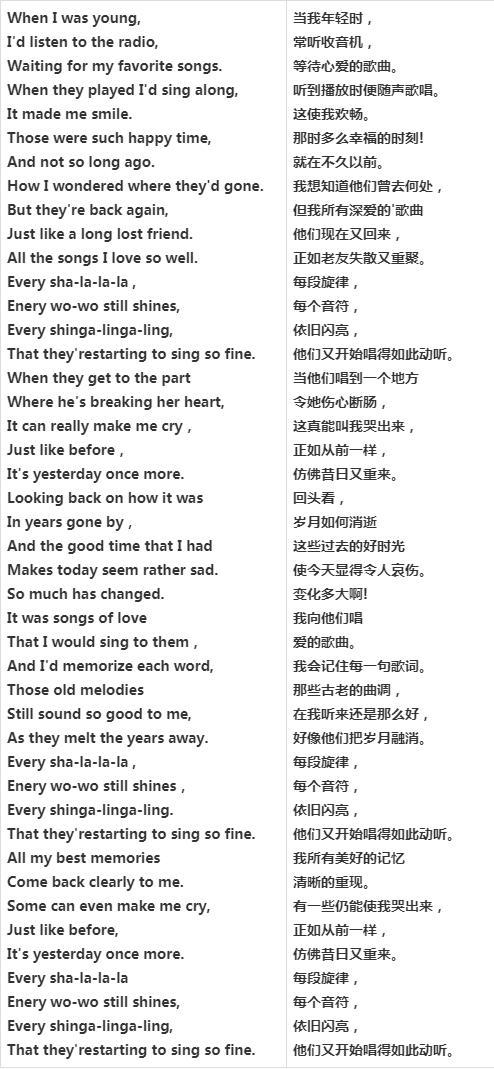 listen歌词中文翻译截图