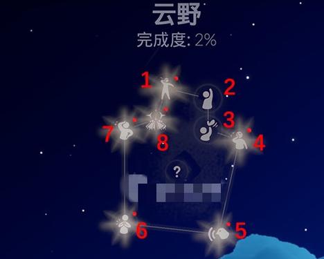 光遇云野先祖位置8个图标
