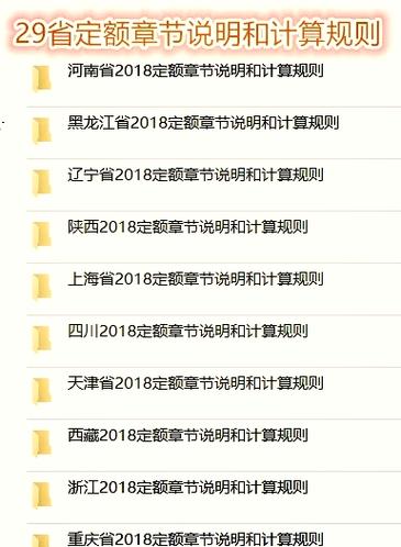定额计算规则和清单计算规则图标