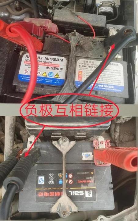 汽车电瓶充电接线法