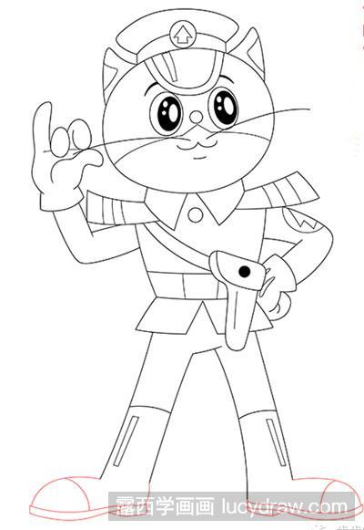 黑猫警长简笔画视频图标