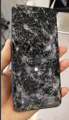 手机摔了右下角黑了截图