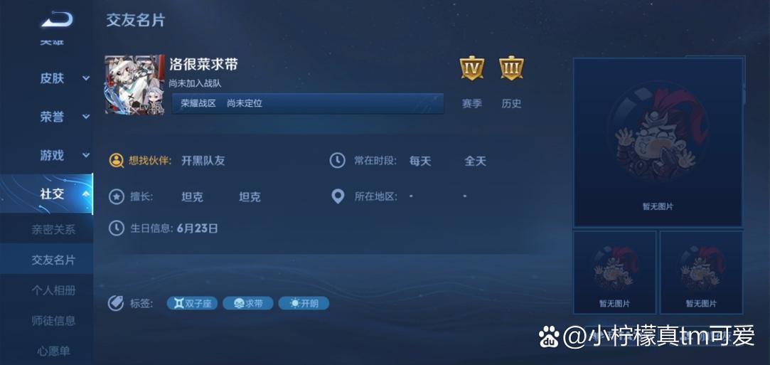 王者荣耀交友名片图标