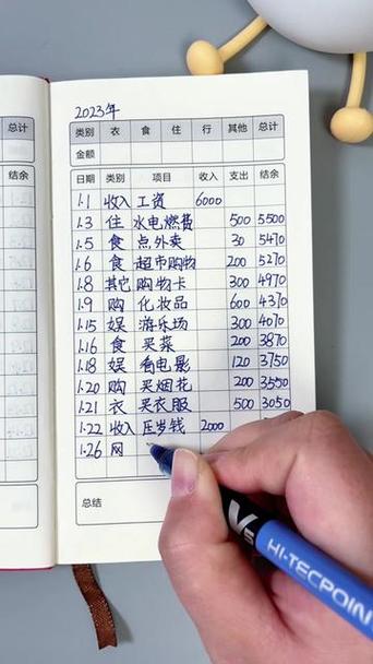 手写明细账图片