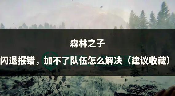 森林闪退是什么情况截图