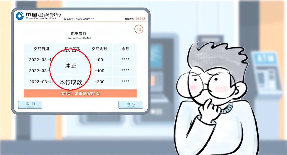 银行转正冲正啥意思截图
