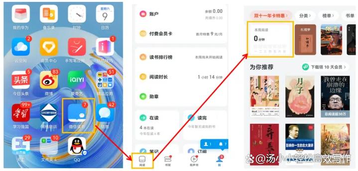 微信读书的付费会员方式截图