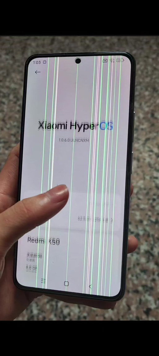 屏幕有一根绿线截图