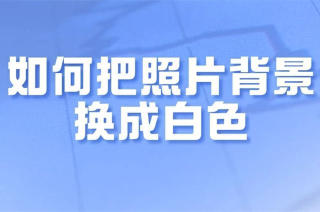 如何将证件照背景换成白色图标