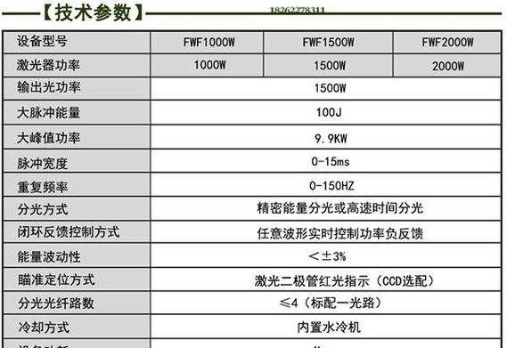 手持激光焊接机常用焊接参数图标