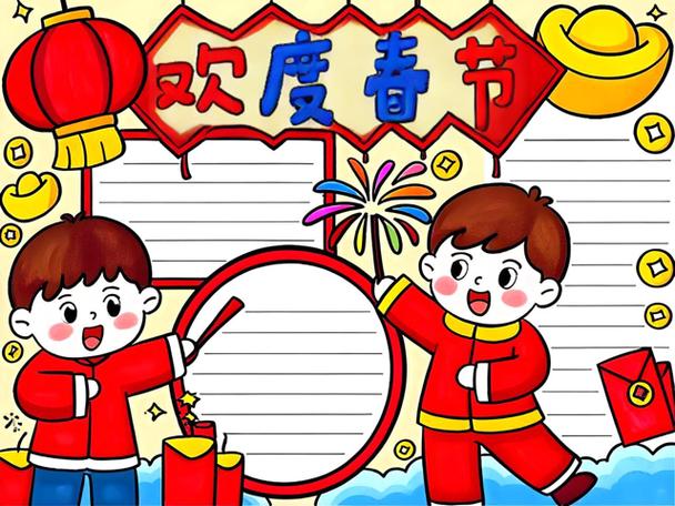 春节手抄报a4纸截图