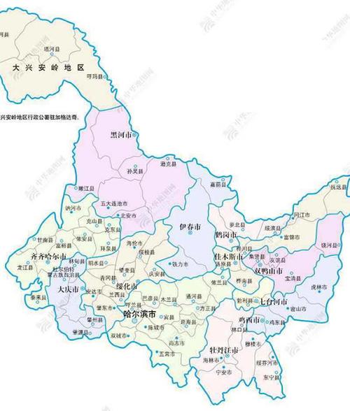 黑龙江省地图高清全图最新版图标
