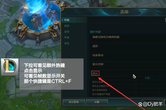 英雄联盟怎么开fps图标