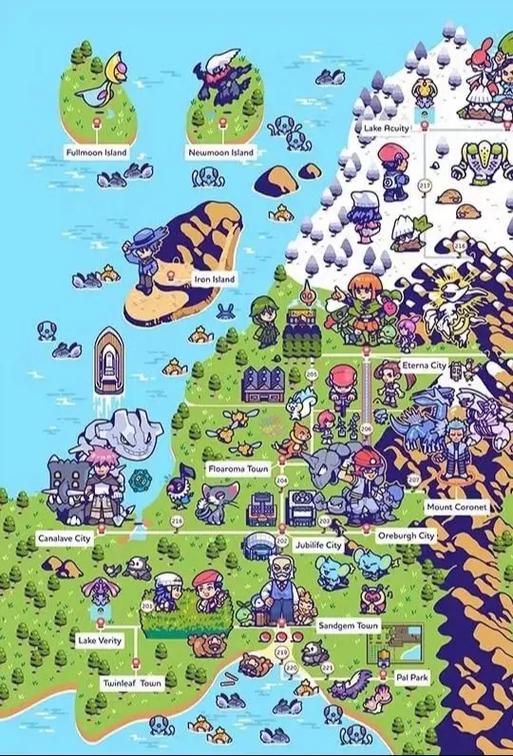 pokemmo神奥地区精灵分布图标