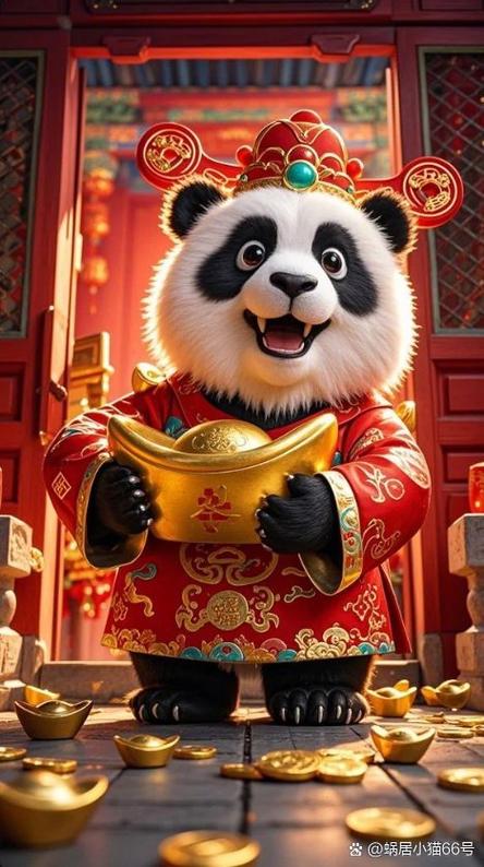 发财熊猫图标
