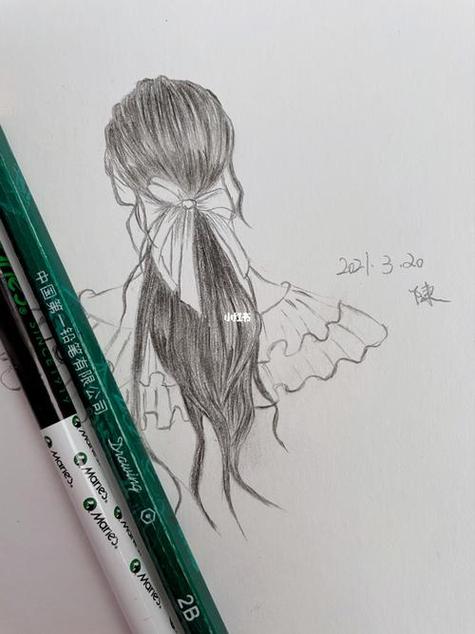 女生图画铅笔画