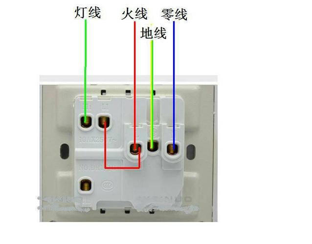 只有零线和火线怎么接一开五孔截图