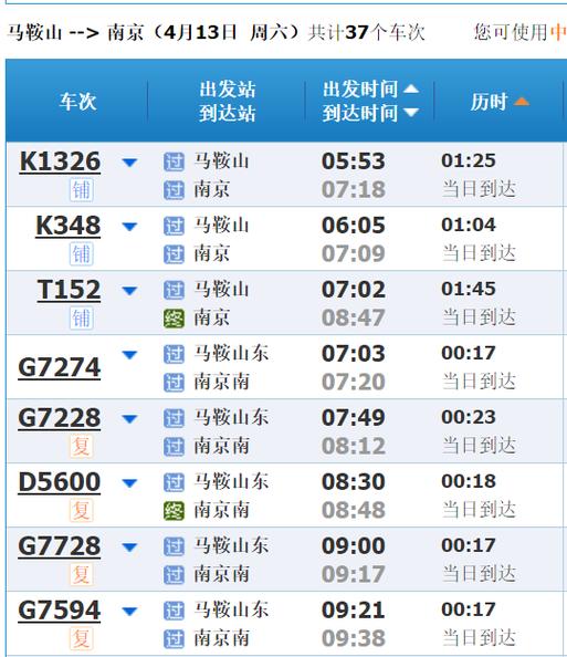 马鞍山到南京南站图标