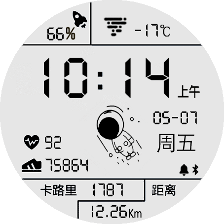 oppo手表太空人表盘图标