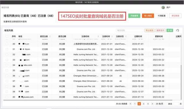 域名批量查询工具截图