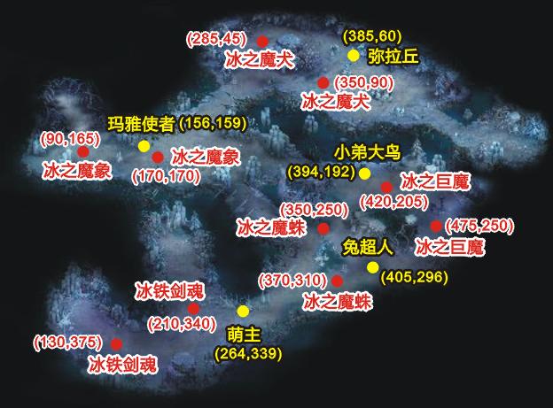 奇迹mu冰霜之城刷怪点图标