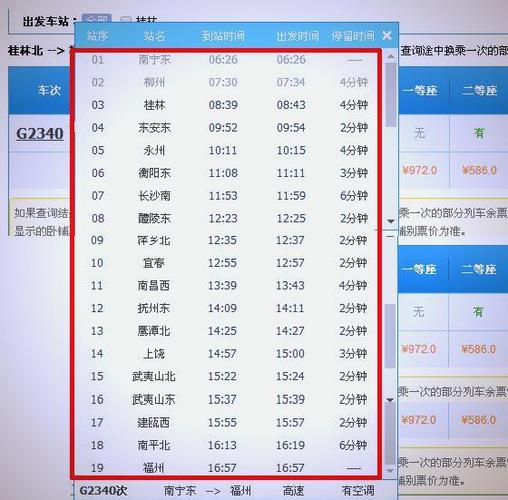 c424列动车途经站点截图