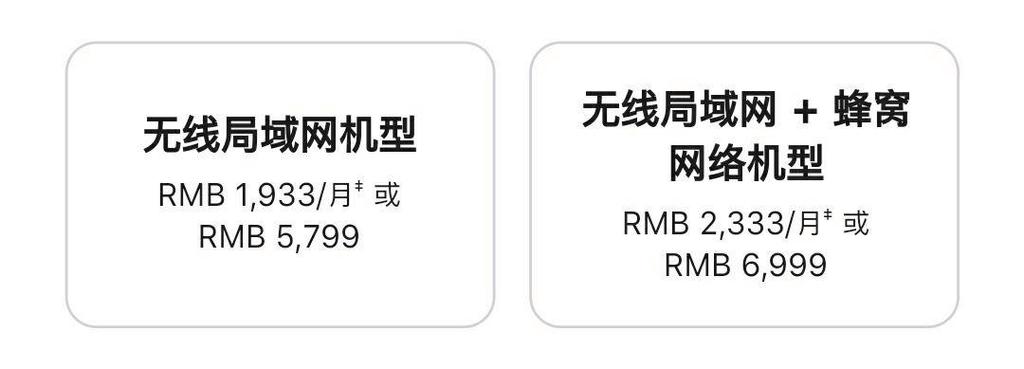 ipadpro4g和wifi区别图标