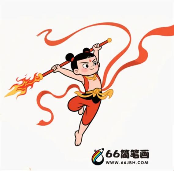 哪吒幼儿简笔画图标
