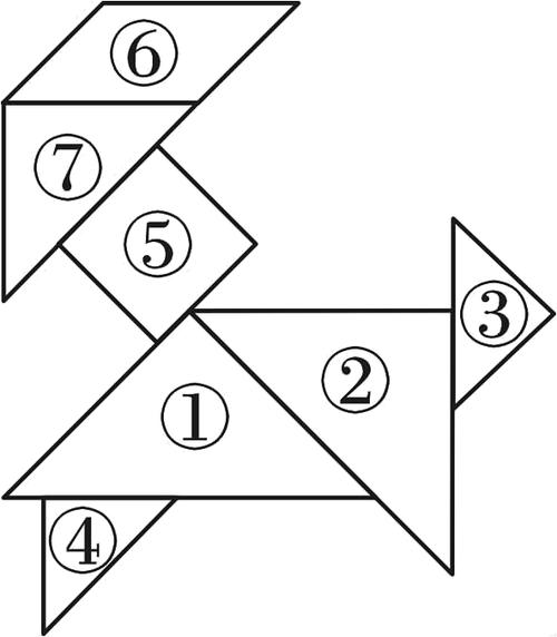 七巧板数学拼图无颜色图标