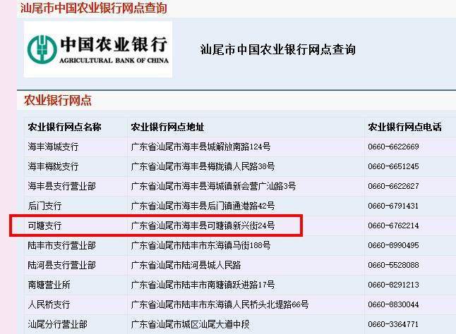 农业银行要填什么支行