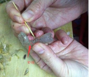明虾怎么去除虾线图标