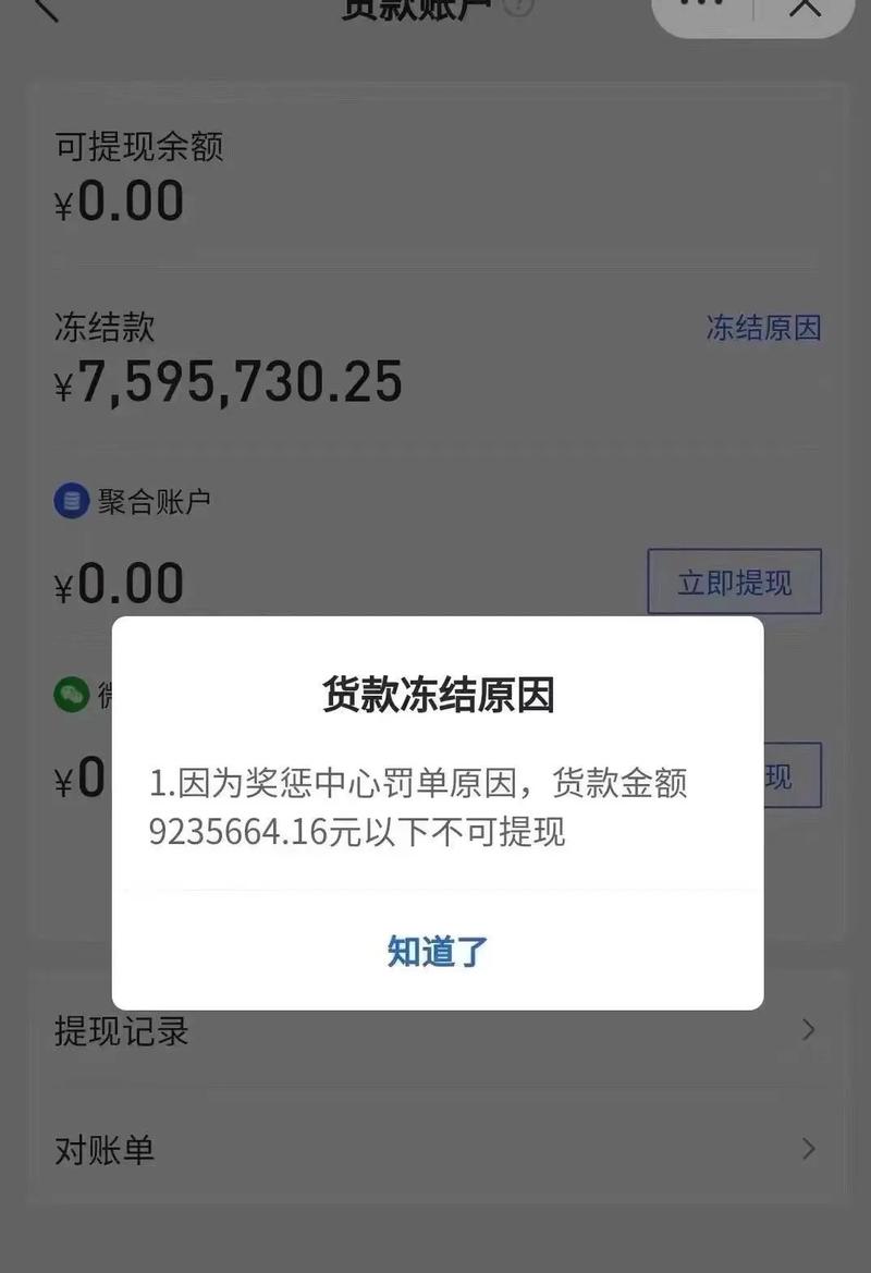 店铺资金被冻结什么时候解冻图标