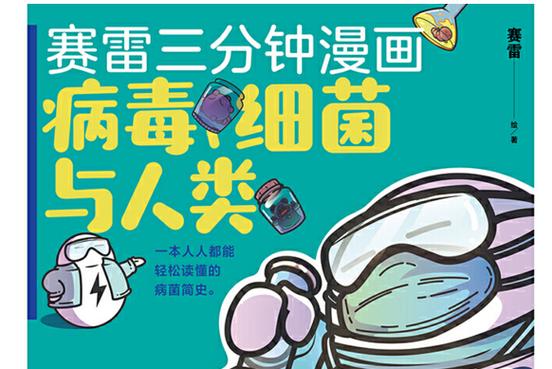 病毒细菌与人类漫画图标