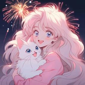 捧猫少女图片截图