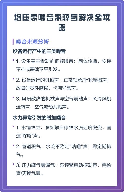 水泵噪音太大的原因及解决办法图标