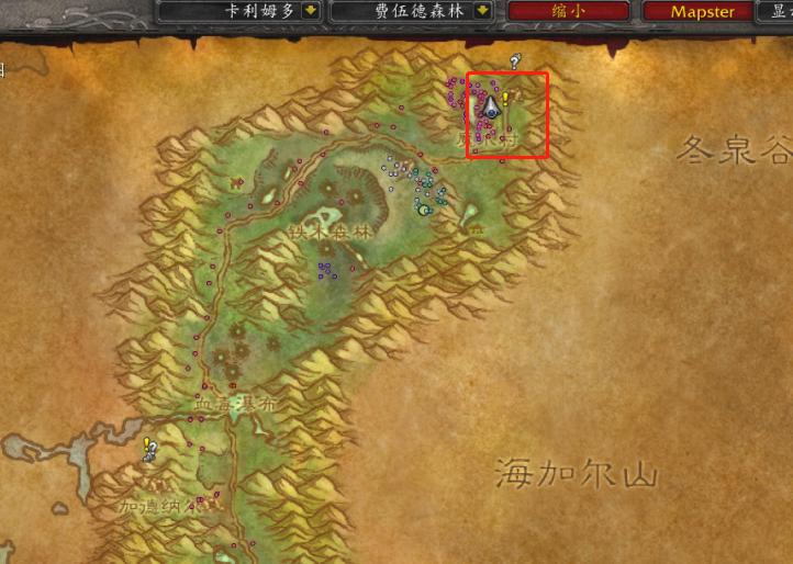 魔兽世界怀旧服冬泉谷怎么去月光林图标