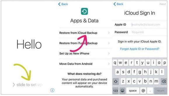 iphone照片从icloud恢复已暂停图标