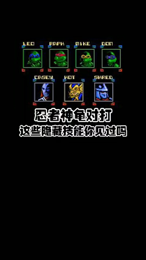 忍者神龟格斗出招表图标