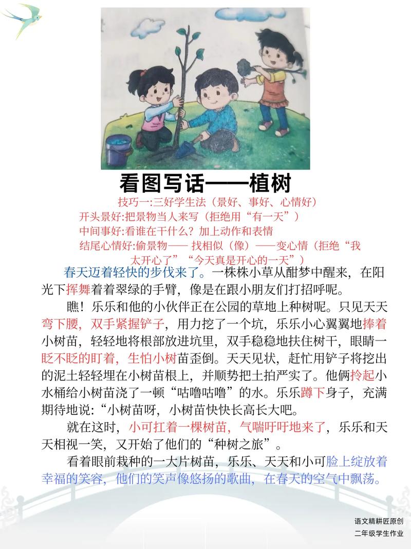二年级写话《植树》图标