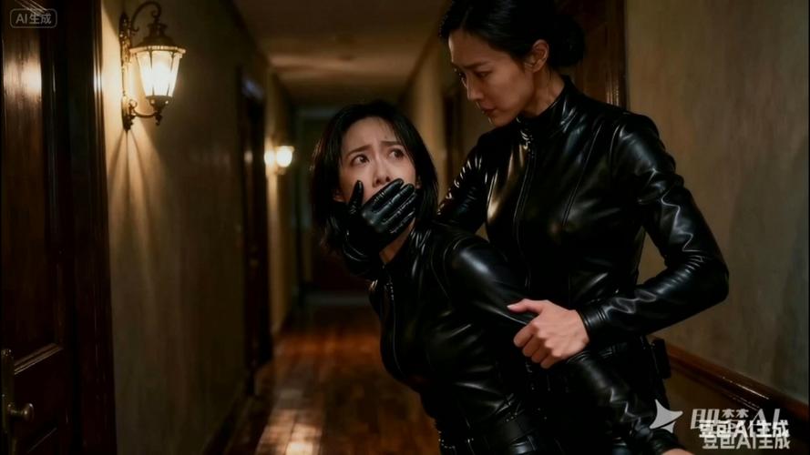 小姐姐戴手套穿长靴像女杀手图标