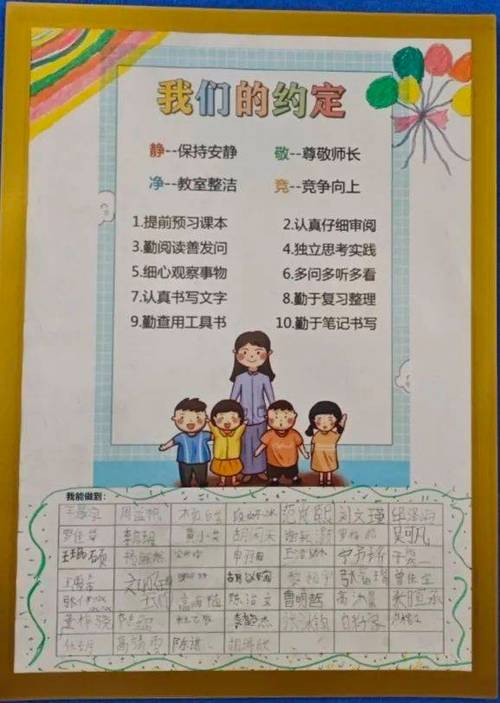 四年级班级公约的内容图标