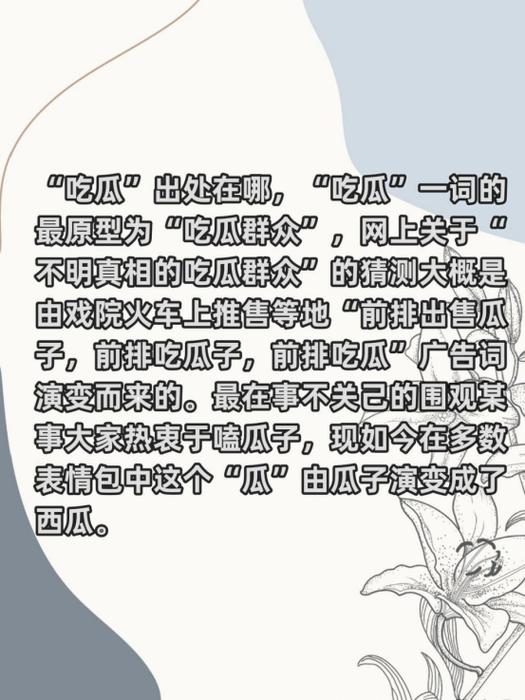 网络上说的瓜是什么意思截图