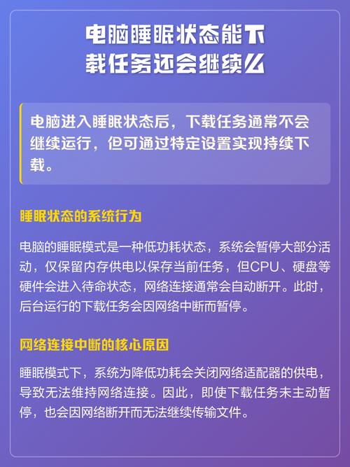 电脑休眠后可以继续下载吗