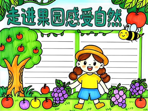 果树园手抄报图标