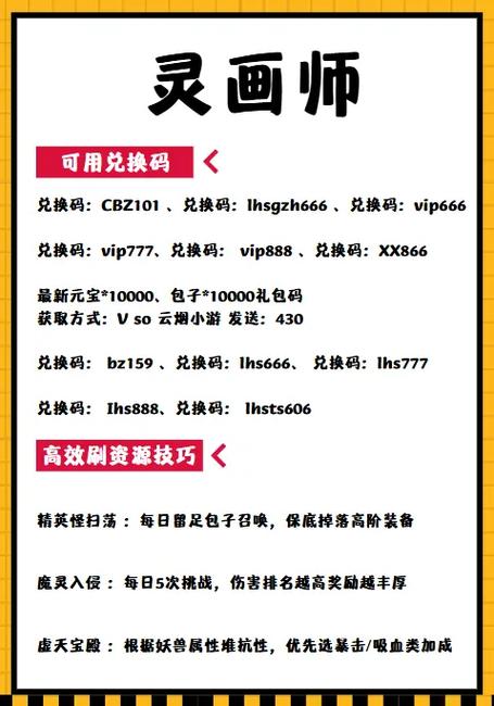 灵画师2026礼包码4月截图